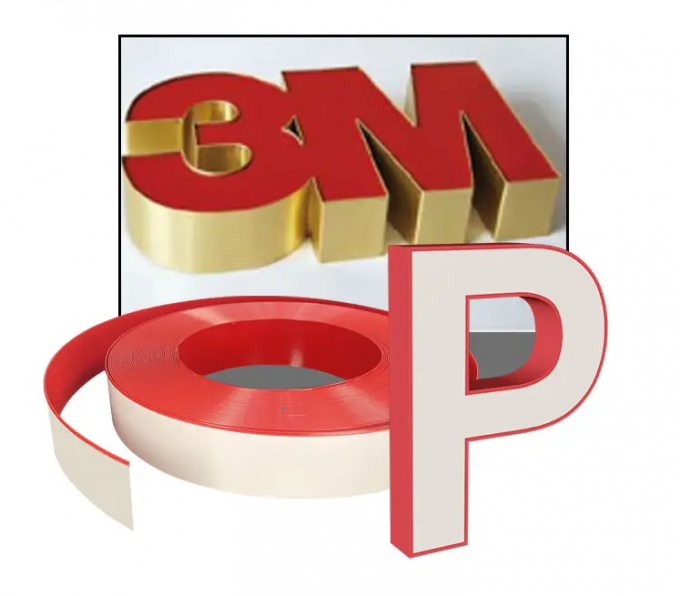 3D Advertising Aluminium Trim Cap 130mm Trimless Channel Letter Coil